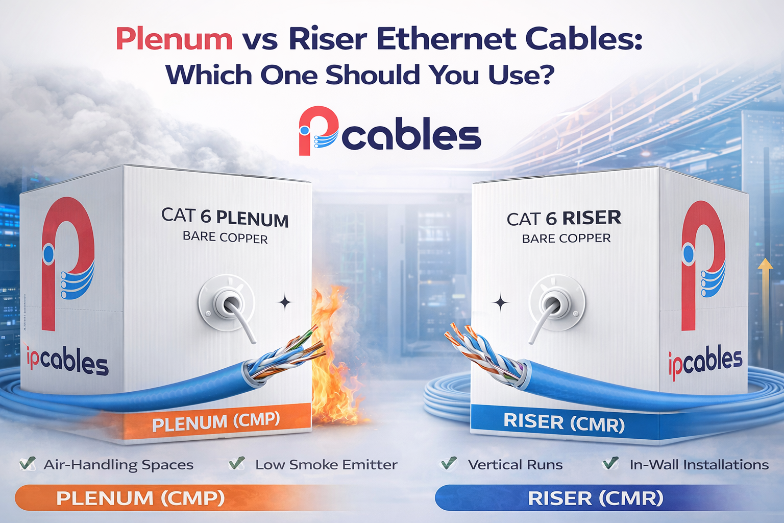 Plenum vs Riser Ethernet Cables: Which One Should You Use? - IP CABLES